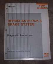 1991 Dodge Ram Van Bendix Antilock-6 Brake System Chassis Diagnostic ...
