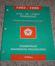 1993 Dodge Daytona 41TE Transaxle Powertrain Diagnostic Procedures