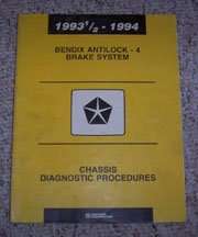 1993.5-1994 Dodge Caravan Bendix Antilock-4 Brake System Chassis ...