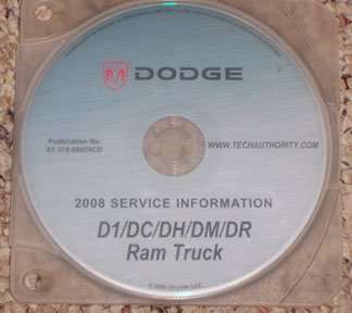 2008 Dodge Ram Truck Shop Service Repair Manual CD