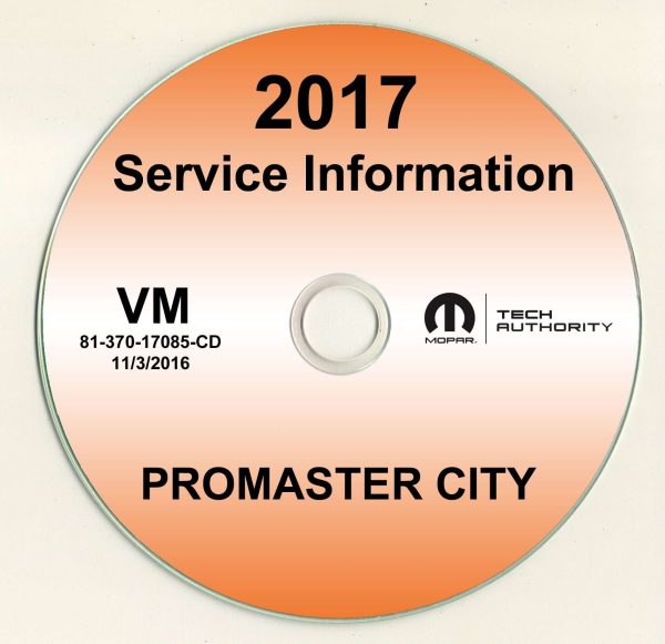 2017 Dodge Ram Promaster City Shop Service Repair Manual CD